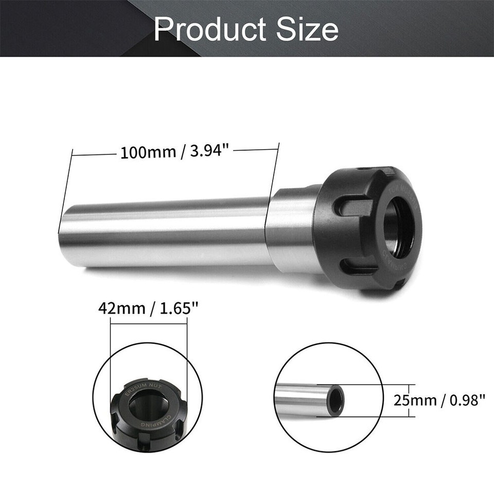 ER16 ER20 ER25 ER32 Collet Chuck Holder CNC Milling Extension Rod ...
