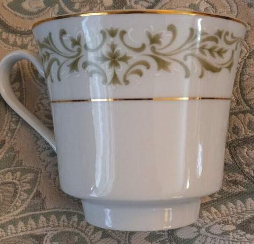 Allegro fine china Japan Green White scrolls Gold trim Replacement ...