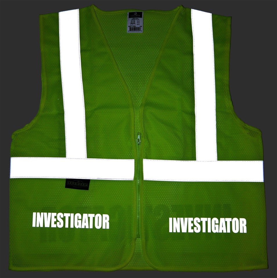 Investigator safety vest with REFLECTIVE design, High Visibility vest ...