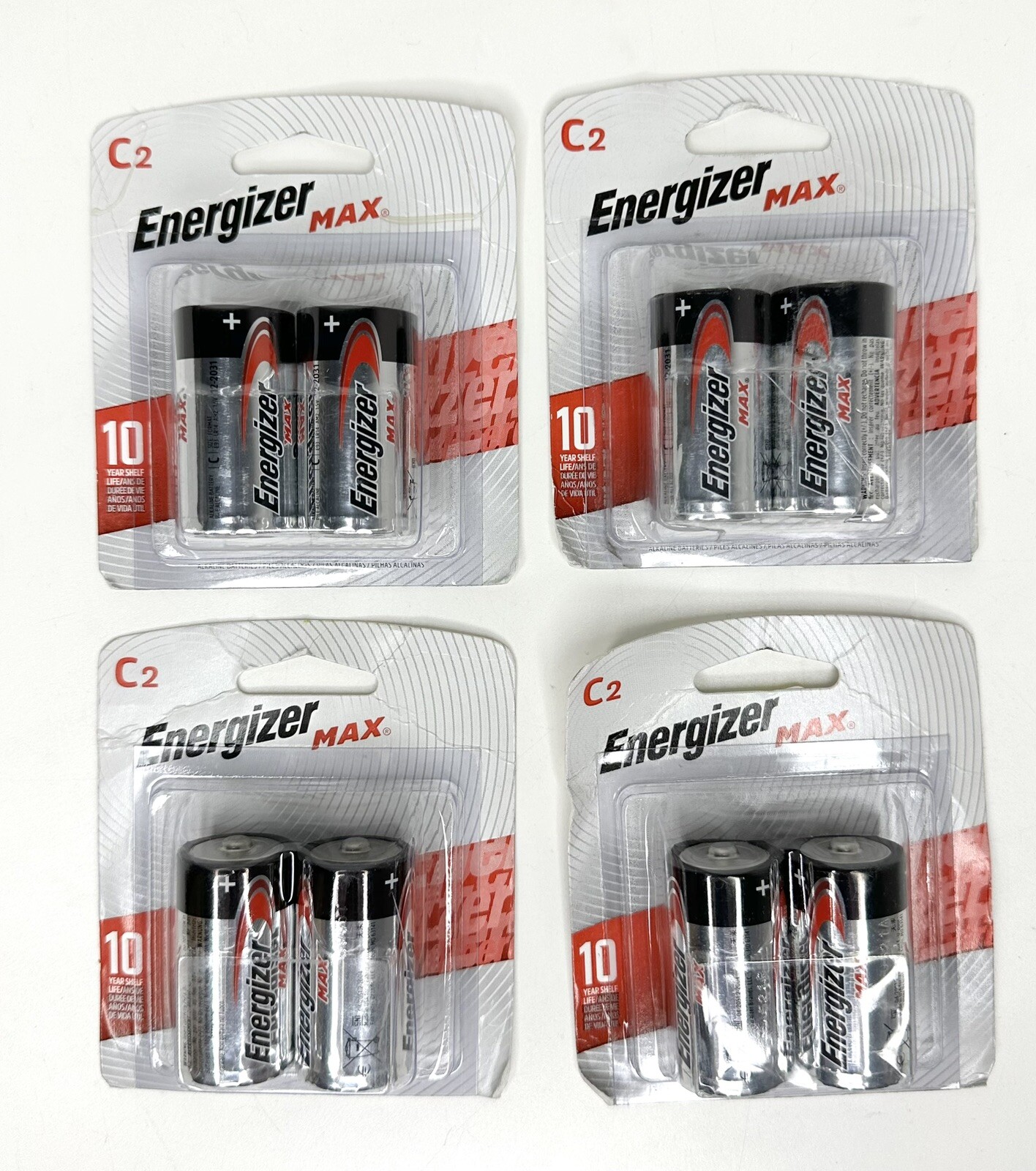 Energizer MAX Alkaline Batteries C2 Lot of 4 | eBay