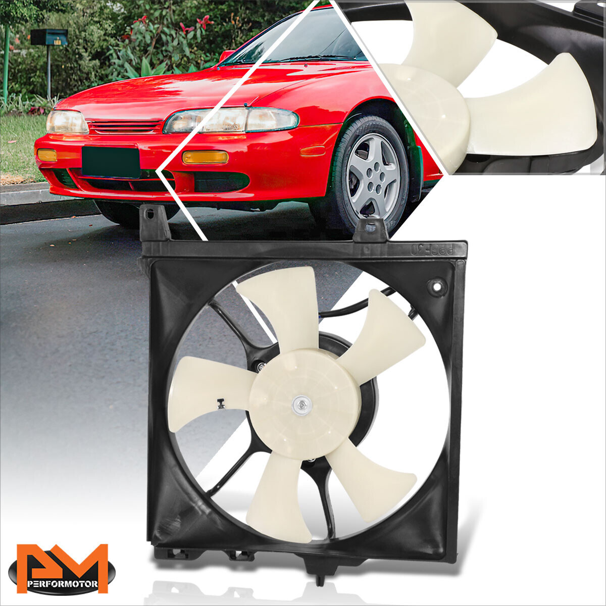 For 95-99 Nissan Sentra/200SX 1.6L MT OE Style Radiator Cooling Fan ...