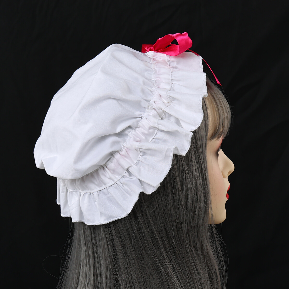 Vintage Maid Bonnet Girls Colonial MOP Hat Pionner Headpiece Carnival ...