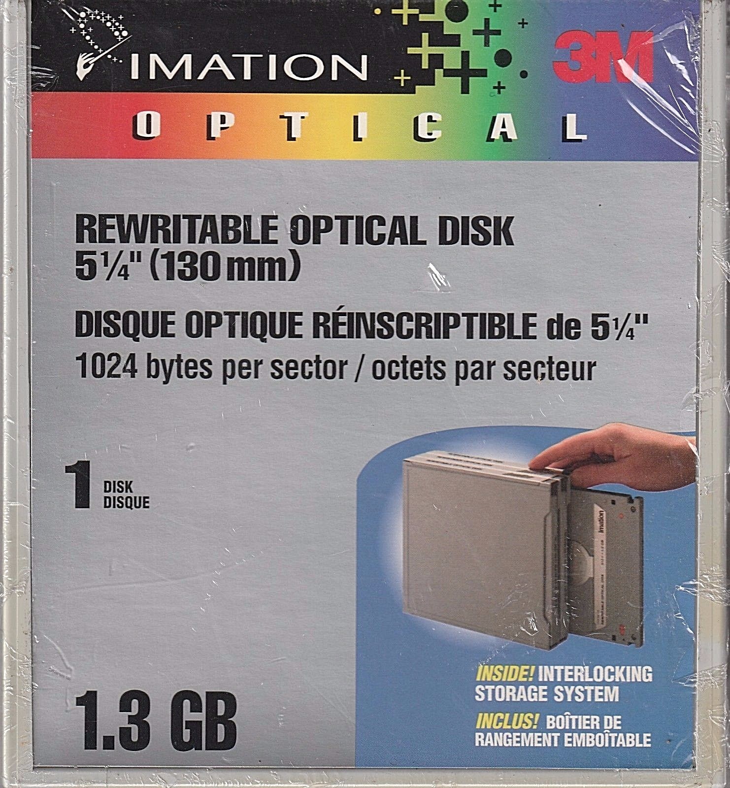 Neuf ! IMATION 3M disque optique réinscriptible 51/4" 130 mm 1,3 Go ...