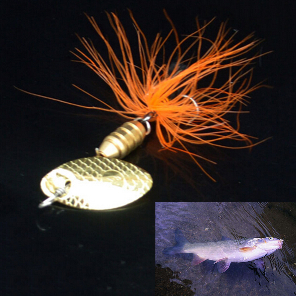 5.5g Fishing Lure Spoon Bait ideal for Bass Trout Perch pike rotating ...