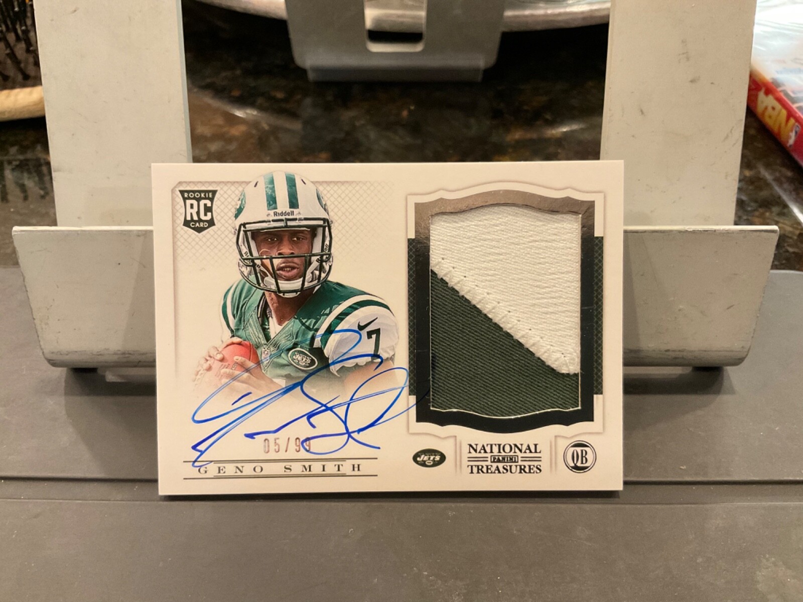 National Treasures On Card Autograph Jersey Rookie Jets Geno Smith 05/ ...