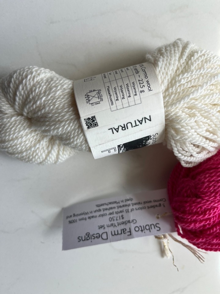 One Subito Farm Gradient Yarn Set, 100% American Cormo wool, Sport ...