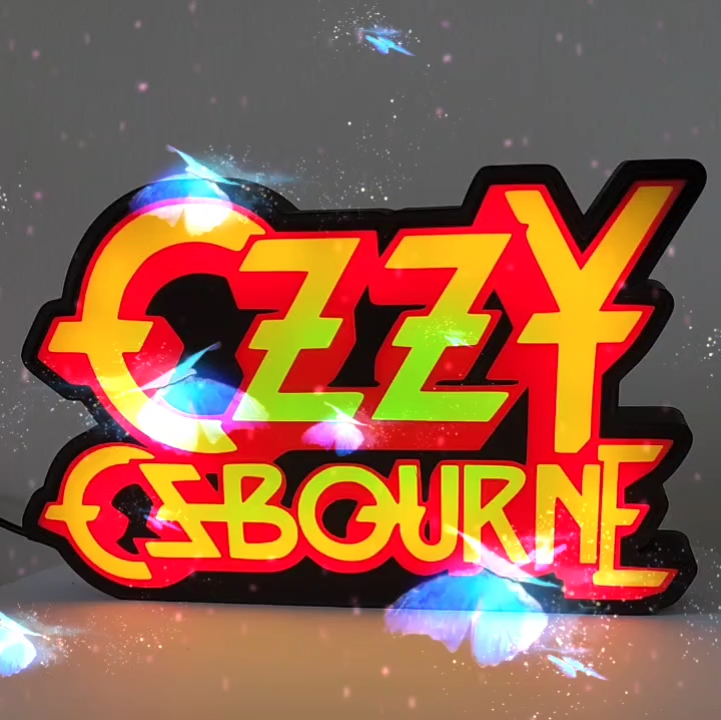 Ozzy Osbourne 3D Lightbox | LED lights and controller | Rock out with ...