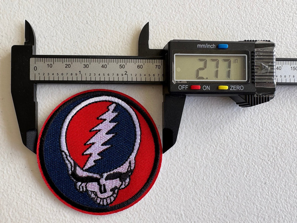 Grateful Dead Steal Your Face Skull Embroidered Iron On Patch - Rock ...