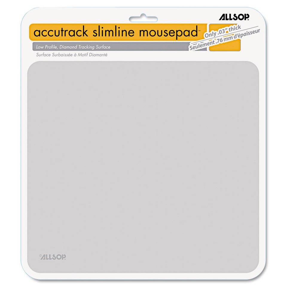 Allsop Accutrack Slimline Mouse Pad Silver 8 3/4" x 8" 30202 ...