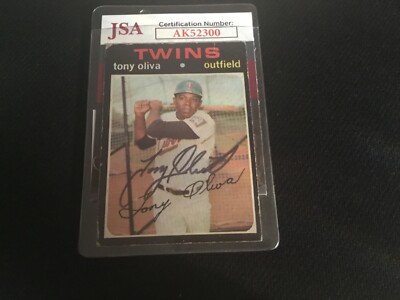 Autographed 1971 Topps Tony Oliva . HOF. JSA Sticker & Cert | eBay