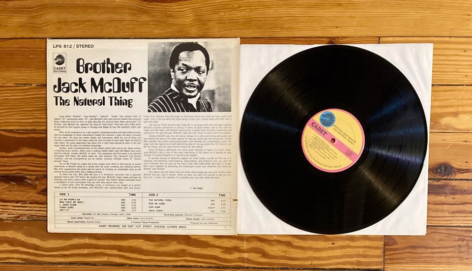 Brother Jack McDuff: The Natural Thing LP Vinyl US Cadet Records 60s ...