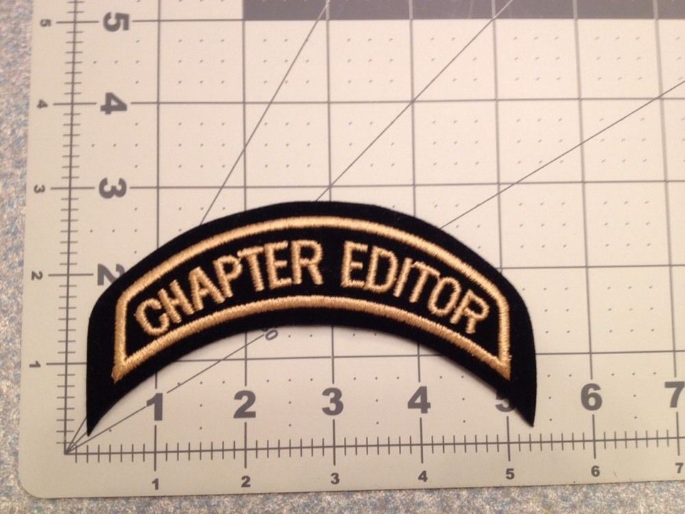 HARLEY OWNERS GROUP HOG "CHAPTER EDITOR" OFFICERS JACKET PATCH ...