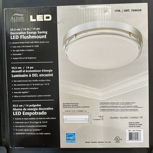 Altair Lighting LED 14 inch Flushmount Dimmable Light Fixture for sale ...