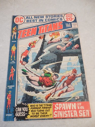 TEEN TITANS #40, DC COMICS, 1972, AQUALAD, ROBIN, KID FLASH, WONDER ...