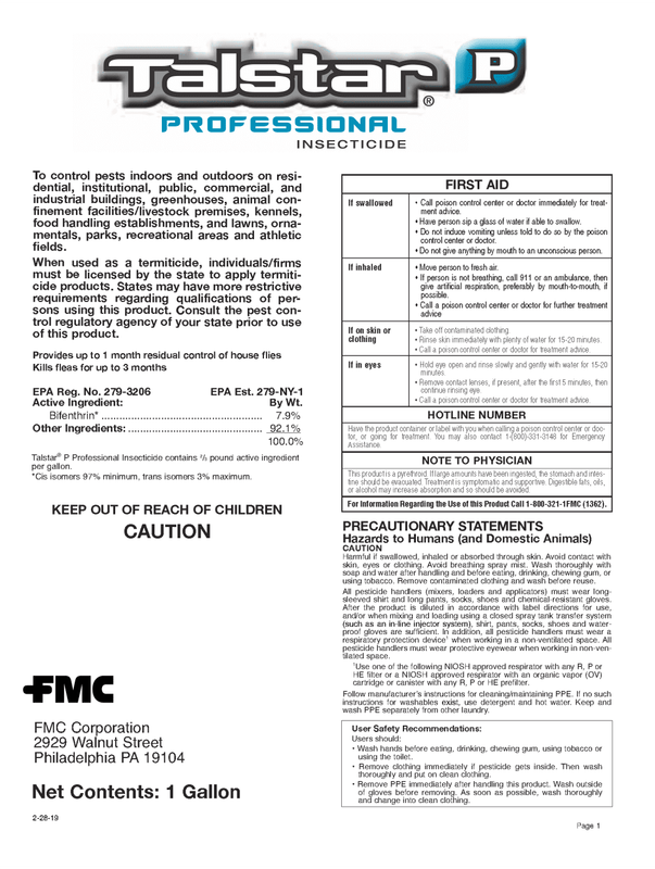 Talstar P Professional Insecticide & Termiticide - Kills over 75 Pest ...