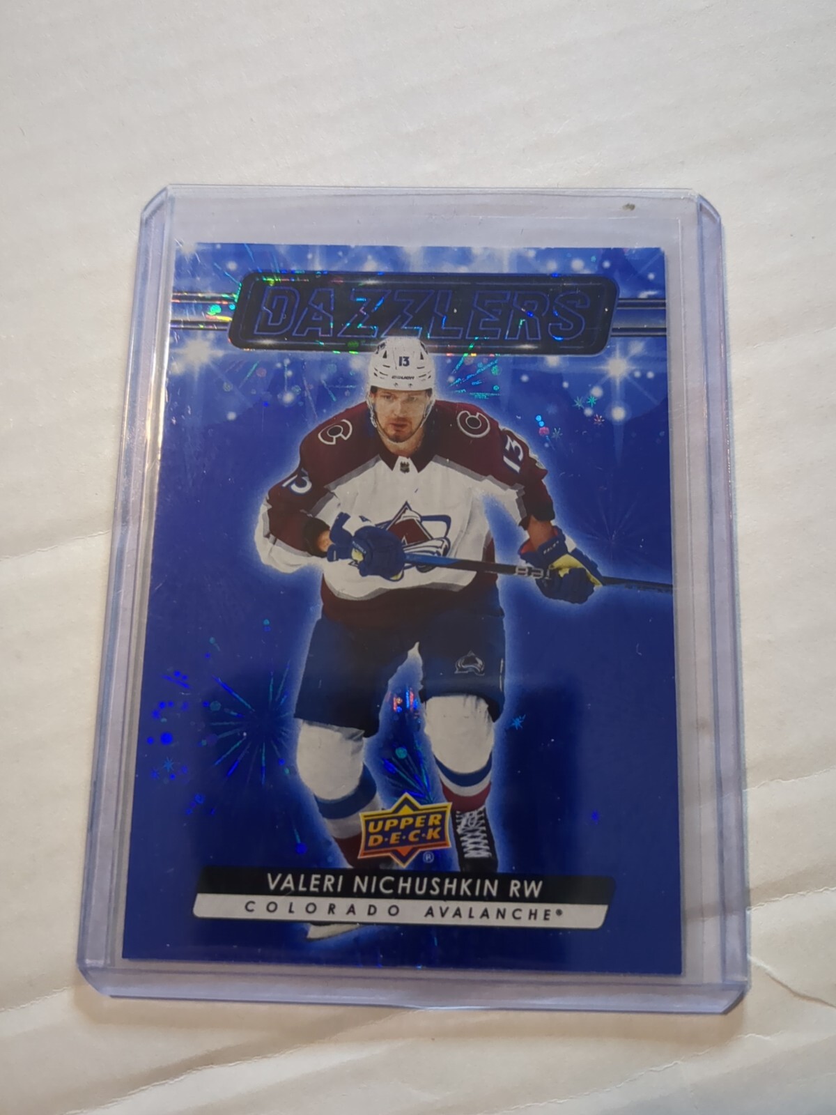 2023-24 upper deck hockey series 2 Blue Dazzlers Valero Nichushkin DZ ...