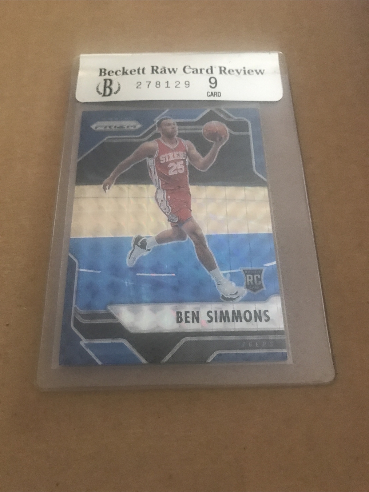 2016 Ben Simmons Prism Mosaic Blue Refractor Rc Beckett Raw Card Review ...