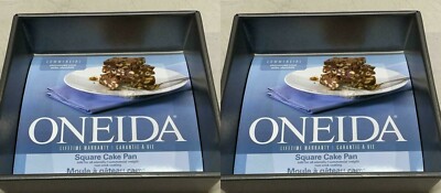 Square Cake Bake Pan 8 Inch Oneida Non Stick Commercial Quality - 2 ...
