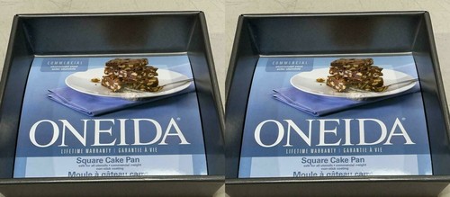 Square Cake Bake Pan 8 Inch Oneida Non Stick Commercial Quality - 2 ...