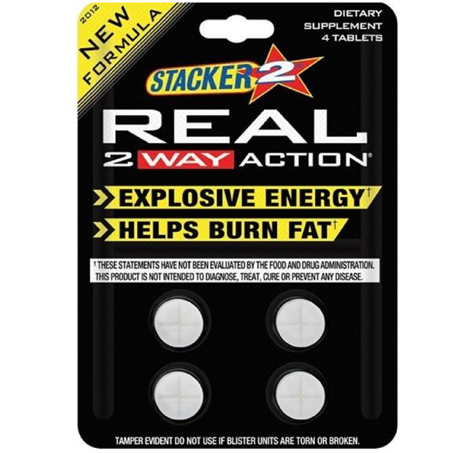 Stacker TWO Real 2 Way Action Energize 4 ct x 24 Cards = (96 Tablets ...