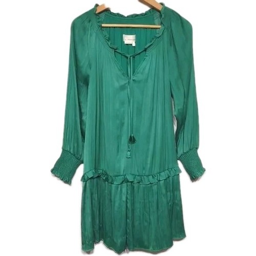 Anthropologie Dress Giulia Tunic Peasant Emerald Kelly Green size XS | eBay