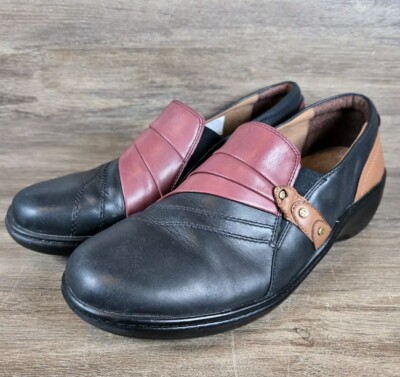 Aravon Danielle AR Slip On Leather Multicolor Comfort Loafers Shoes Sz ...