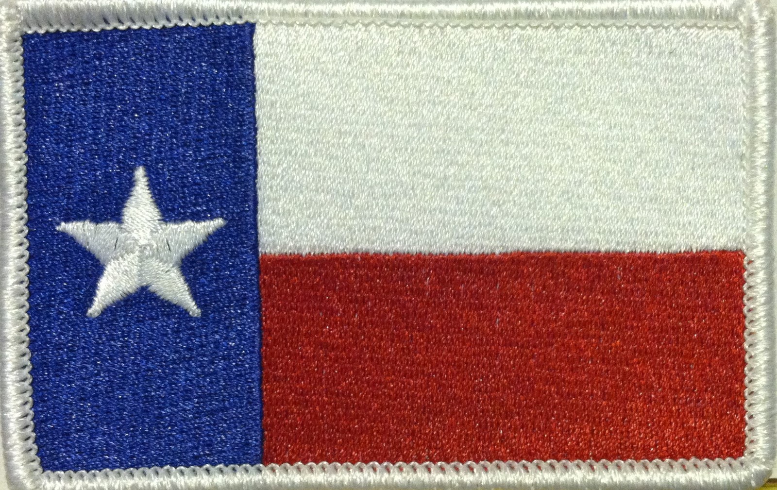 TEXAS STATE FLAG PATCH Tactical EMBROIDERED IRON-ON LONE STAR TX White ...