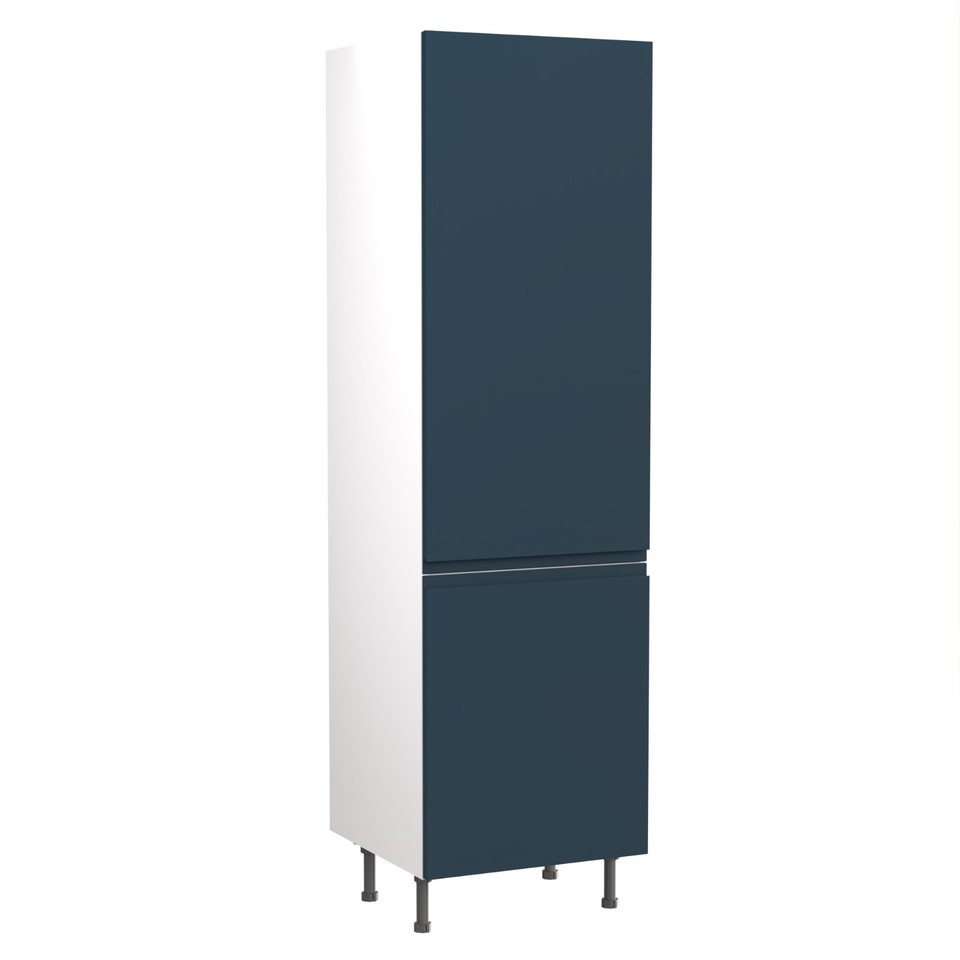 J-Pull Matt Indigo Blue Tall Kitchen Units – Handleless Doors & Soft ...