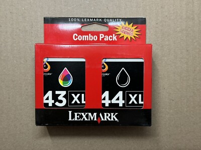 New Genuine Lexmark 43XL 44XL 2PK Ink Cartridges X Series X4850 X4875 ...