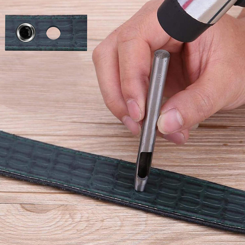 10x/set Hollow Punch Set Cutting Hole Puncher Maker Leather Belt Canvas ...