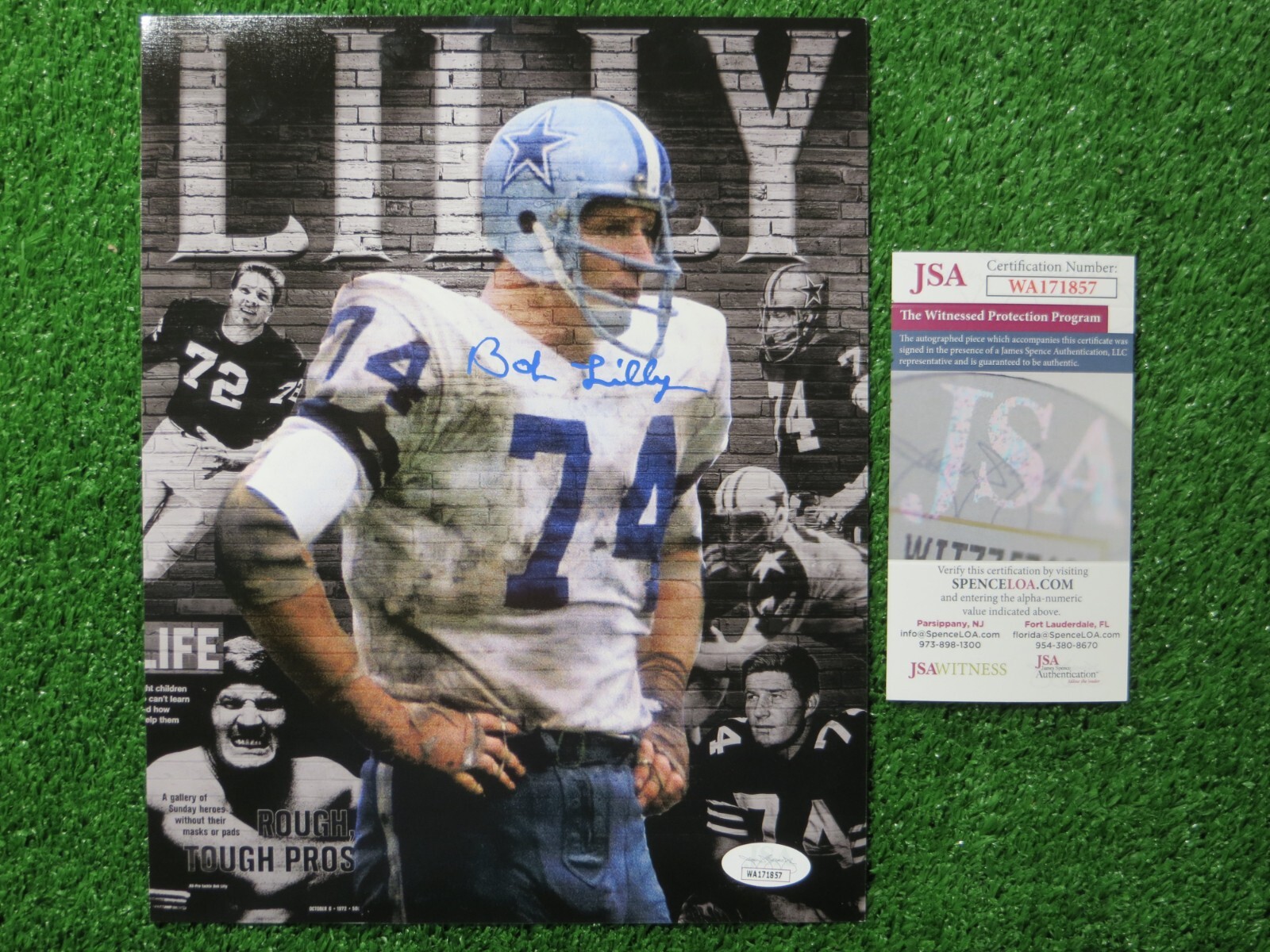 BOB LILLY DALLAS COWBOYS SIGNED 8x10 CUSTOM PHOTO JSA COA | eBay