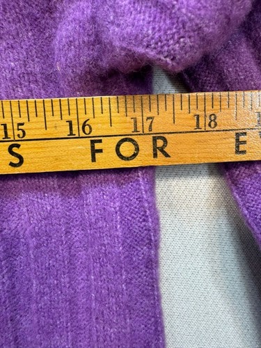 Amisu Knitwear Sweater EU 36 US/CA 6 Purple Long Sleeve Ribbed Design ...