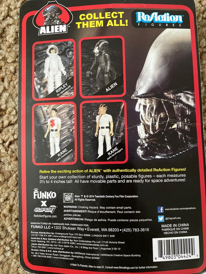 Alien Kane with Facehugger (2014) Funko ReAction 3.75 Inch Action ...
