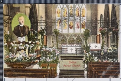 OLD POSTCARD 1906 SUTTON PARISH CHURCH | eBay Australia