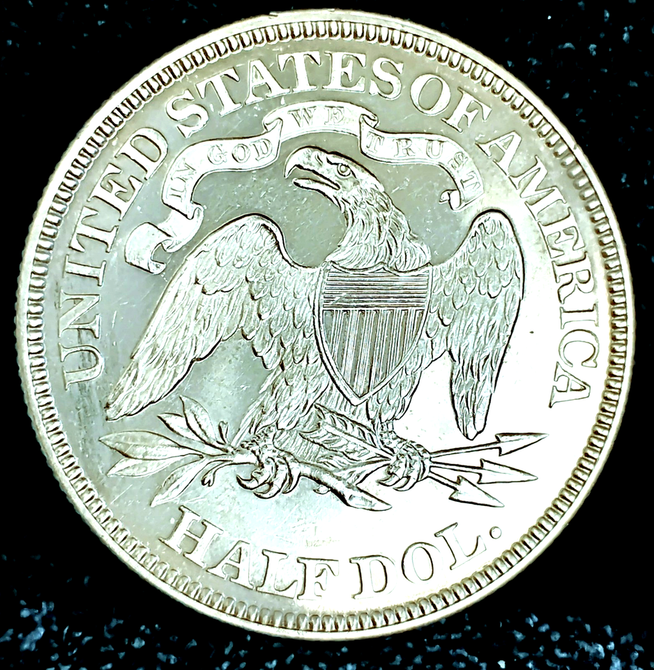 1871 Seated Liberty Half Dollar White Proof Coin Very Few Minted | eBay