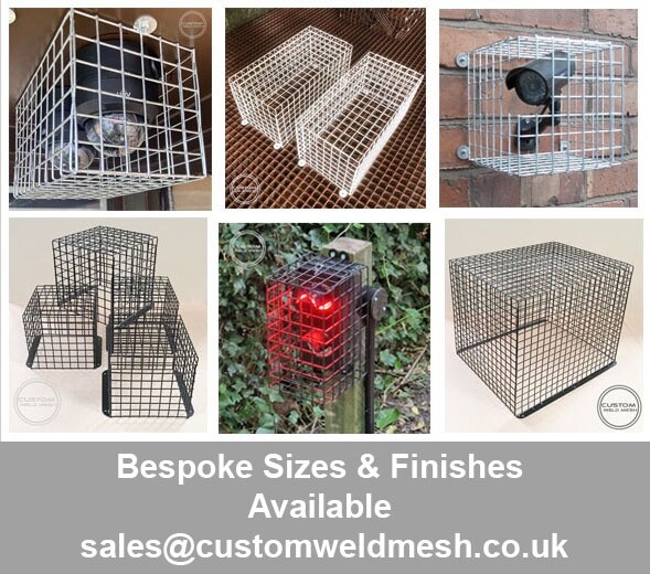 Wire mesh guards CCTV PIR Sensor camera cage anti vandal Bespoke sizes ...