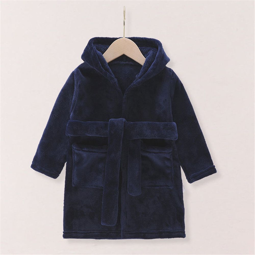 Kids Boys Fleece Soft Dressing Gown Warm Boys Bathrobe Kids Bath Robe ...