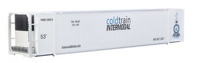 Walthers HO Scale ~ New ~ Cold Train Intermodal ~ 53' Reefer Container ...