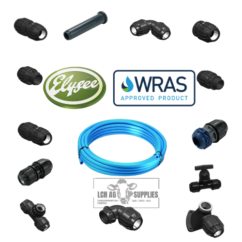 ELYSEE MDPE Plastic Compression Water Pipe Fittings 20mm 25mm 32mm WRAS ...