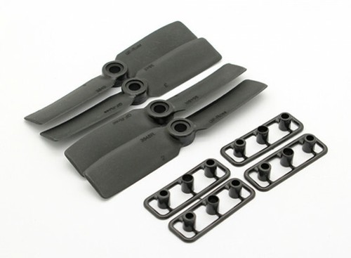 GemFan Bull Nose 2 blade 3545 GRP/Nylon Prop CW/CCW Set Black (2 pairs ...