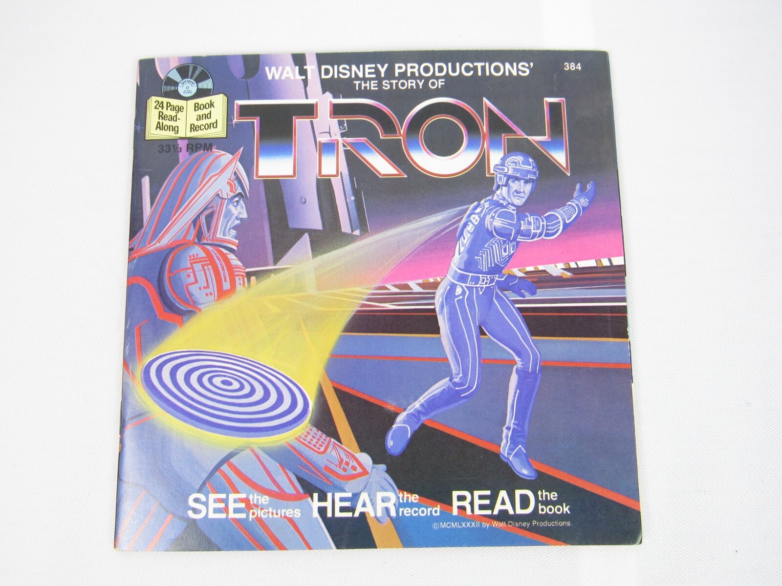 The Story of Tron Read-Along Book and 7 inch Record w/24 Page Booklet ...