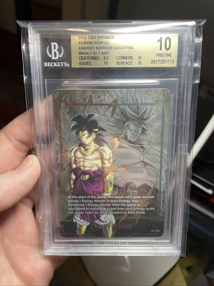 2024 Dragonall Fusion World Gold Energy Marker Broly Gold Label Bgs 10 ...