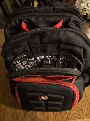 6 Six Pack Fitness Elite Travel Fit Gym Backpack System (RED And BLACK ...