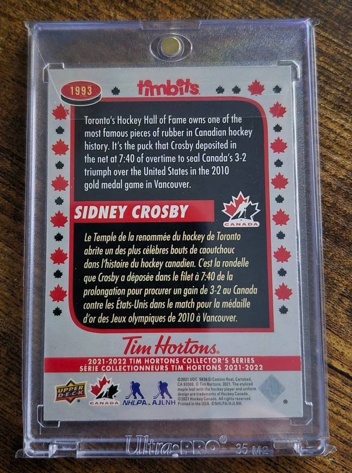 2021-22 UD Tim Hortons - Sidney Crosby (Timbits To Team Canada) | eBay