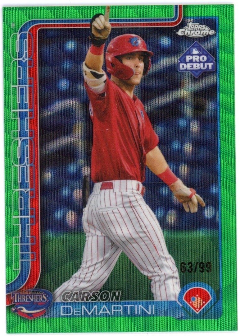 2025 Topps Pro Debut - Chrome Carson DeMartini #PDC-152 Green Wave ...