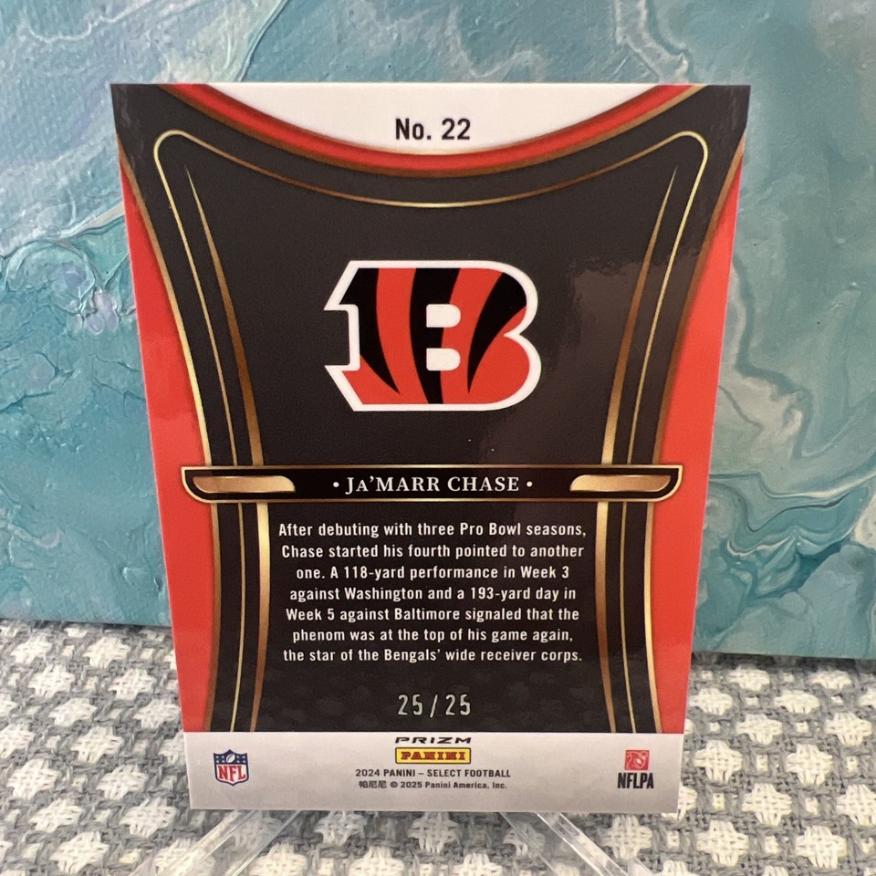 2024 Panini Select JA'MARR CHASE #22 Phenomenon Tie-Dye Prizm #’d 25/25 ...