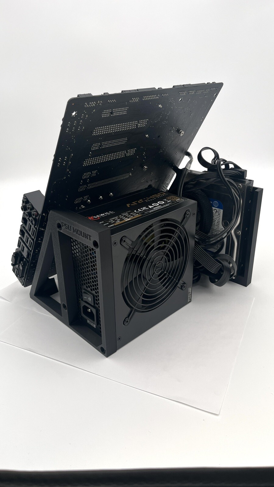 Crypto Mining Motherboard Test Bench with GPU Stand / Desktop PC and ...