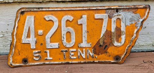Vintage 1951 Tennessee License Plate - Hamilton County | eBay