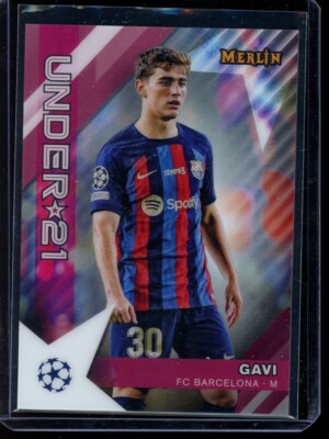 Gavi 2022-23 Topps Merlin Chrome #U21-6 Insert - FC Barcelona | eBay