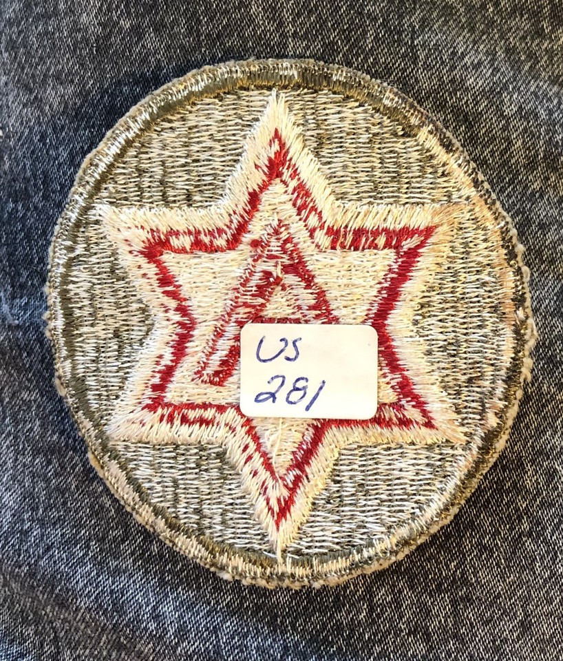 World War II SIXTH US Army Uniform Patch WWII 6th PTO Military B8 | eBay